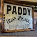 Paddy Irish Whiskey Glue Chipped , Reverse Painted Pub Mirror Sign. - Etsy