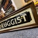 Vintage Style Reverse Painted and Glue Chipped Glass Sign Displaying ...