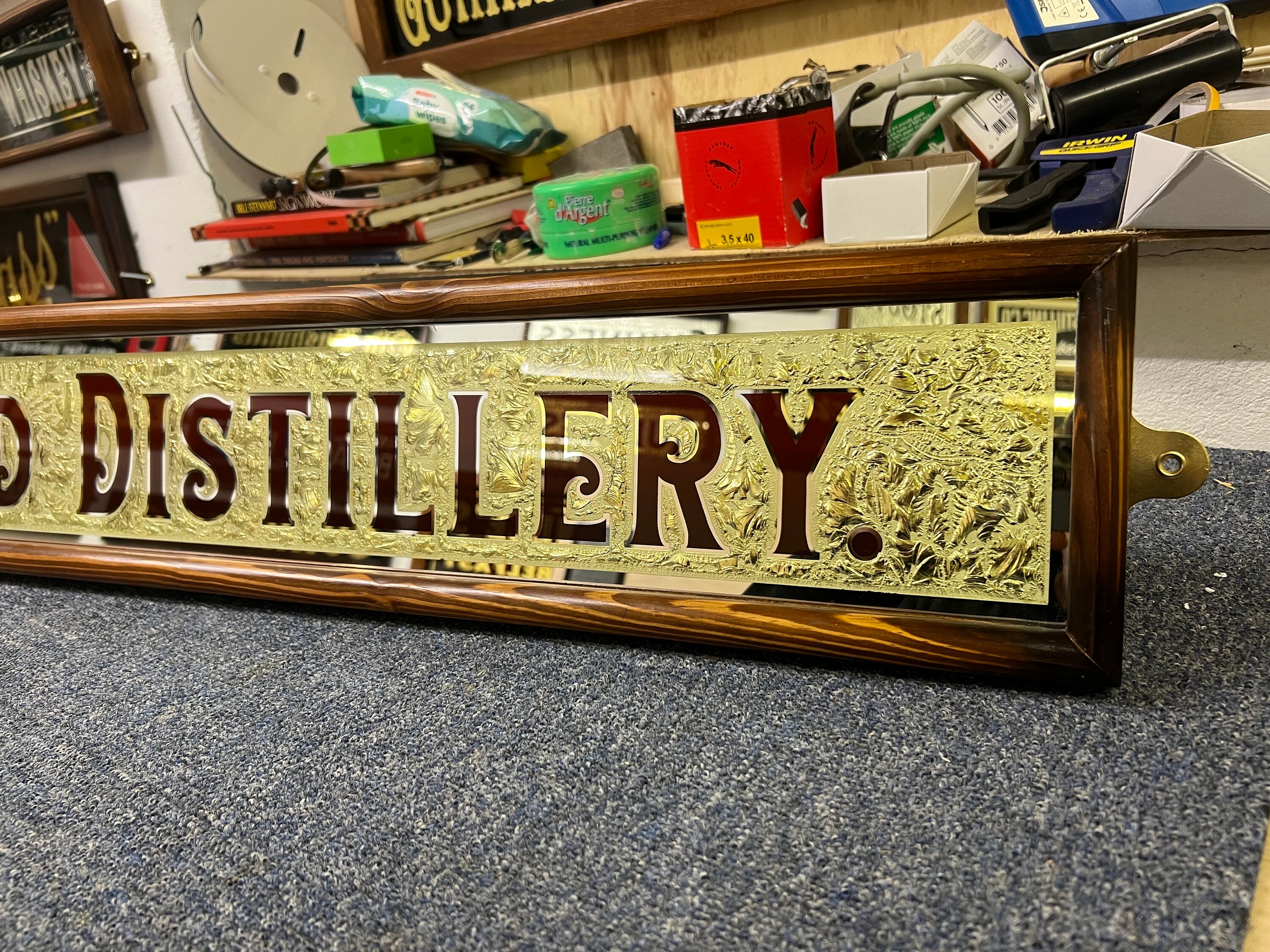 Nuns Island Distillery , Reverse Painted , Goldleaf Irish Pub , Bar ...