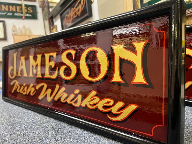Jameson Irish Whiskey , Hand Lettered Wooden Pub , Bar , Mancave Sign ...