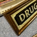 Vintage Style Reverse Painted and Glue Chipped Glass Sign Displaying ...