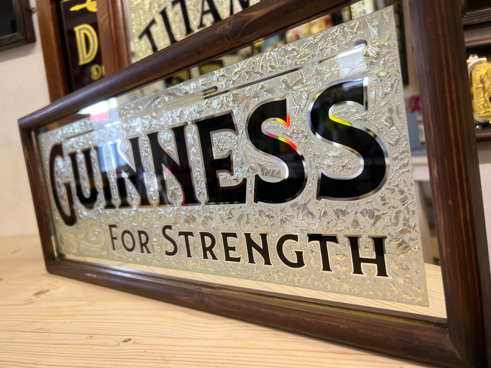 Guinness for Strength Glue Chipped / Gold Leaf / Reverse - Etsy