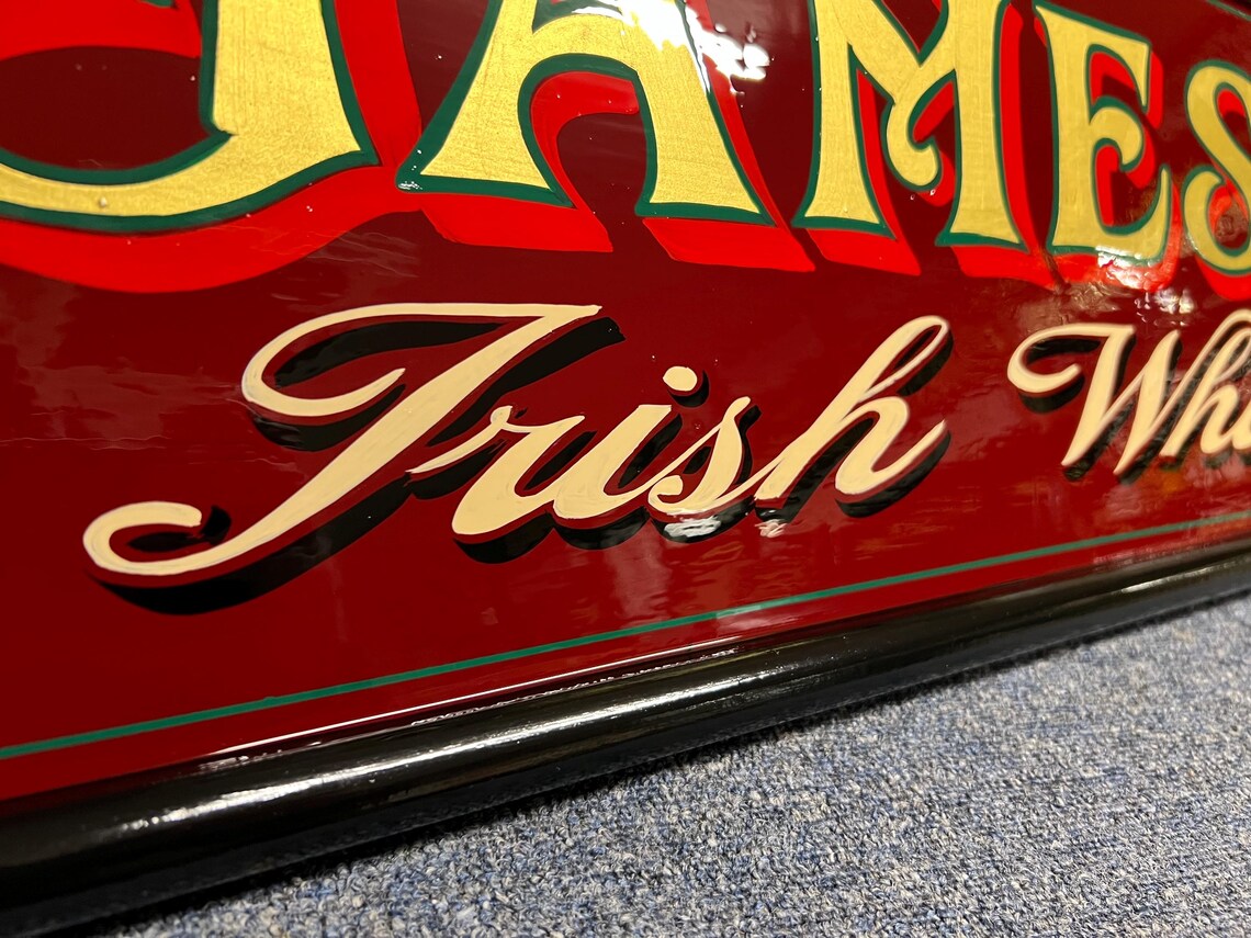 Jameson Irish Whiskey , Hand Lettered Wooden Pub , Bar , Mancave Sign ...