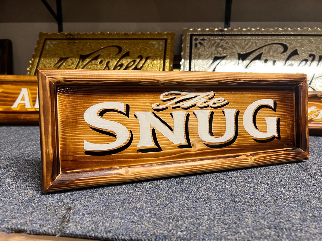 The Snug , Traditionally Hand Lettered Wooden Pub/bar/mancave Sign ...