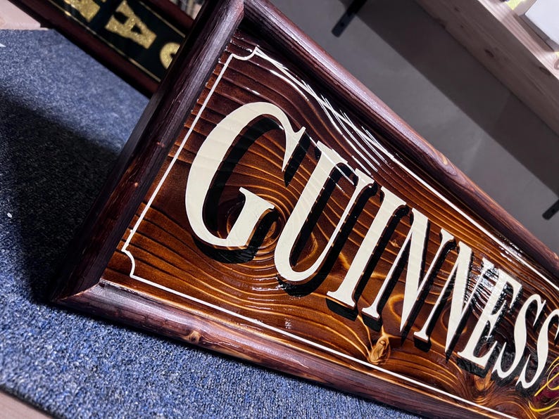 Guinness Stout , Hand Lettered Wooden Pub/bar/mancave Sign . - Etsy