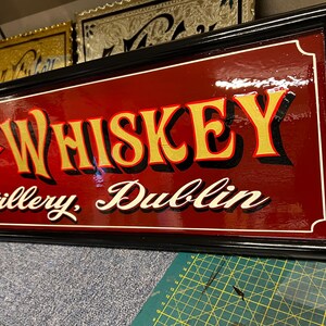 Hand Lettered Powers Whiskey Vintage Style Wooden Pub/bar/mancave Sign ...