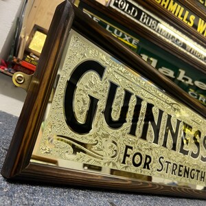 Guinness for Strength , Glue Chipped / Gold Leaf / Reverse Painted Pub ...