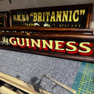 Guinness Hand Lettered Wooden Sign . - Etsy