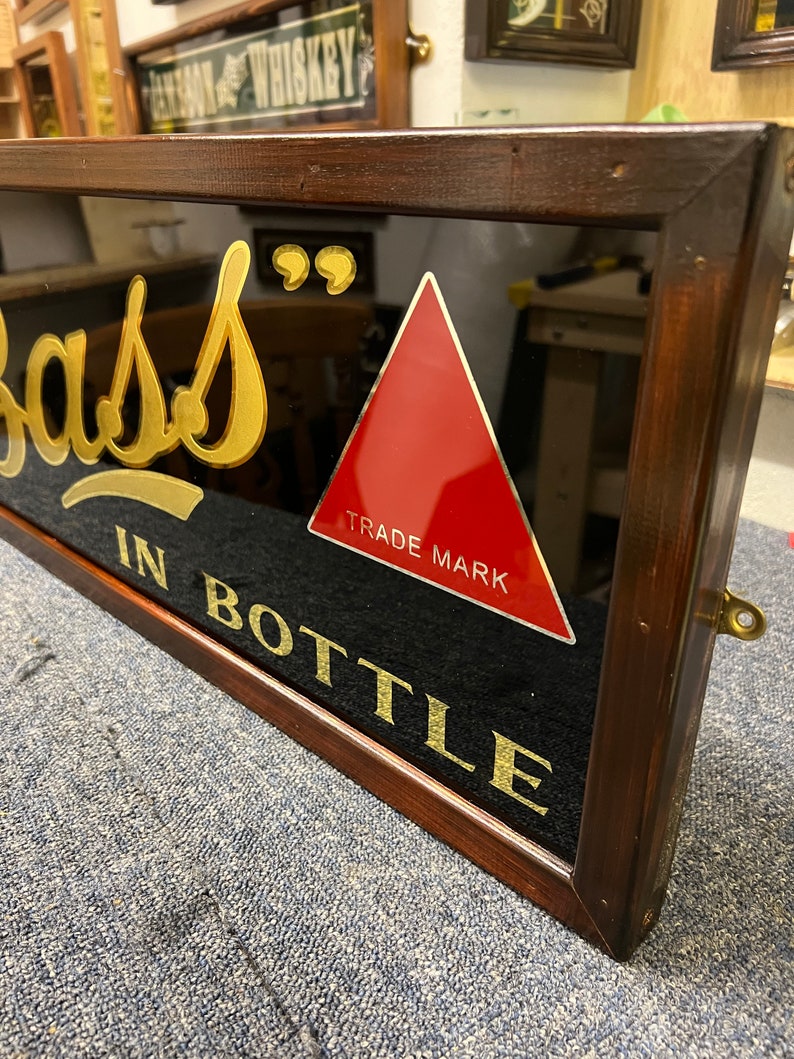 Bass in Bottle Goldleaf Reverse Painted Bar/pub/mancave Glass Sign . - Etsy