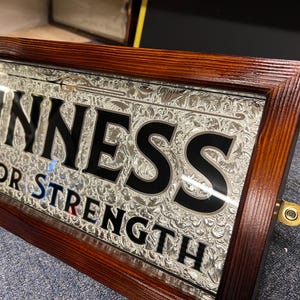 Guinness for Strength , Glue Chipped / Gold Leaf / Reverse Painted Pub ...