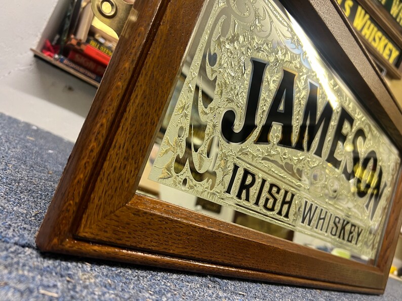 Jameson Irish Whiskey , Glue Chipped Goldleaf Irish Pub/bar/mancave ...