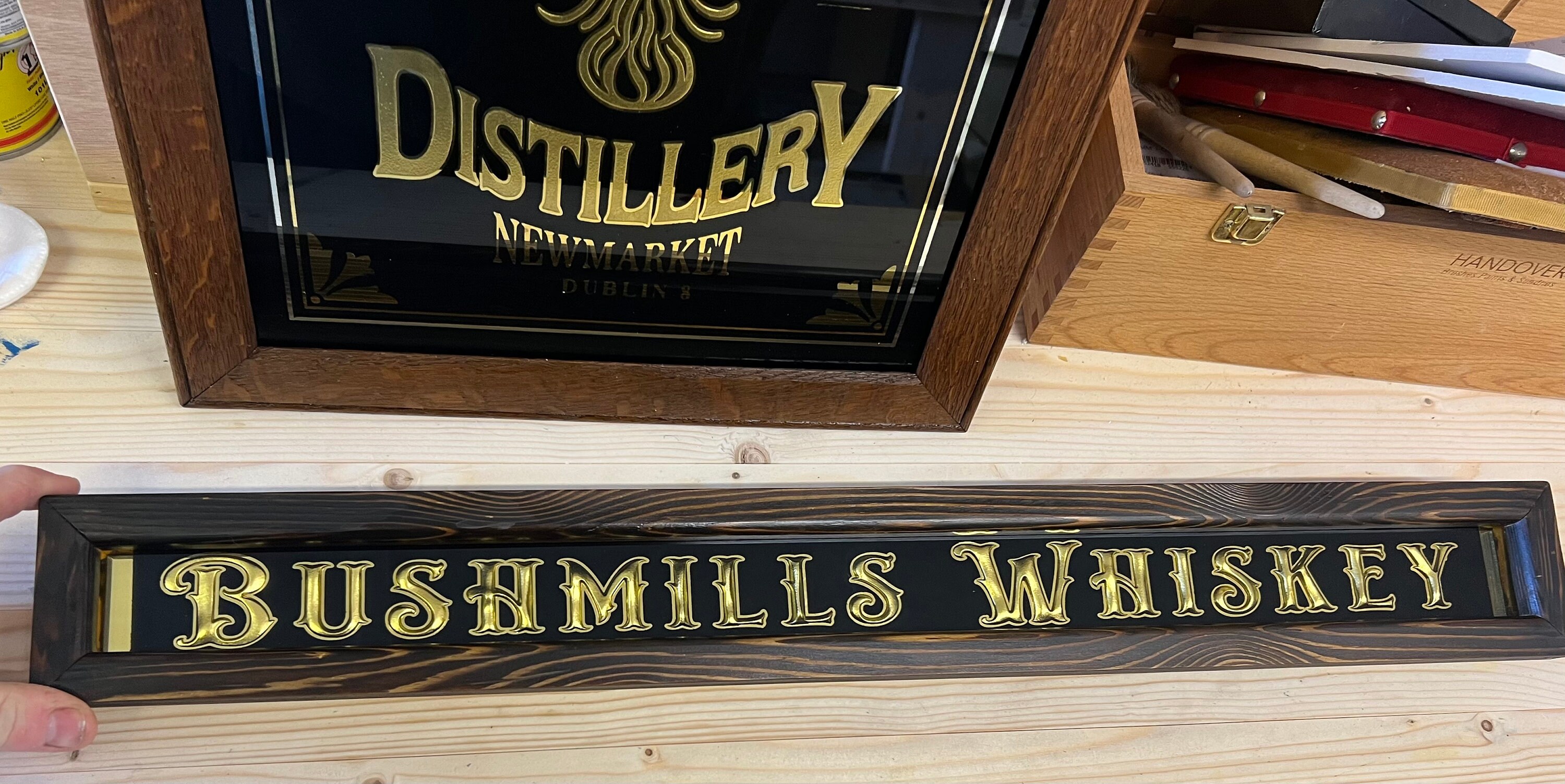 Bushmills Whiskey Gold Leaf Pub Mirror - Etsy