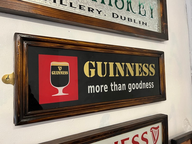 Guinness Reverse Glass Sign . - Etsy