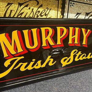 Murphy’s Irish Stout , Hand Lettered Wooden Irish Pub/bar/mancave Sign ...