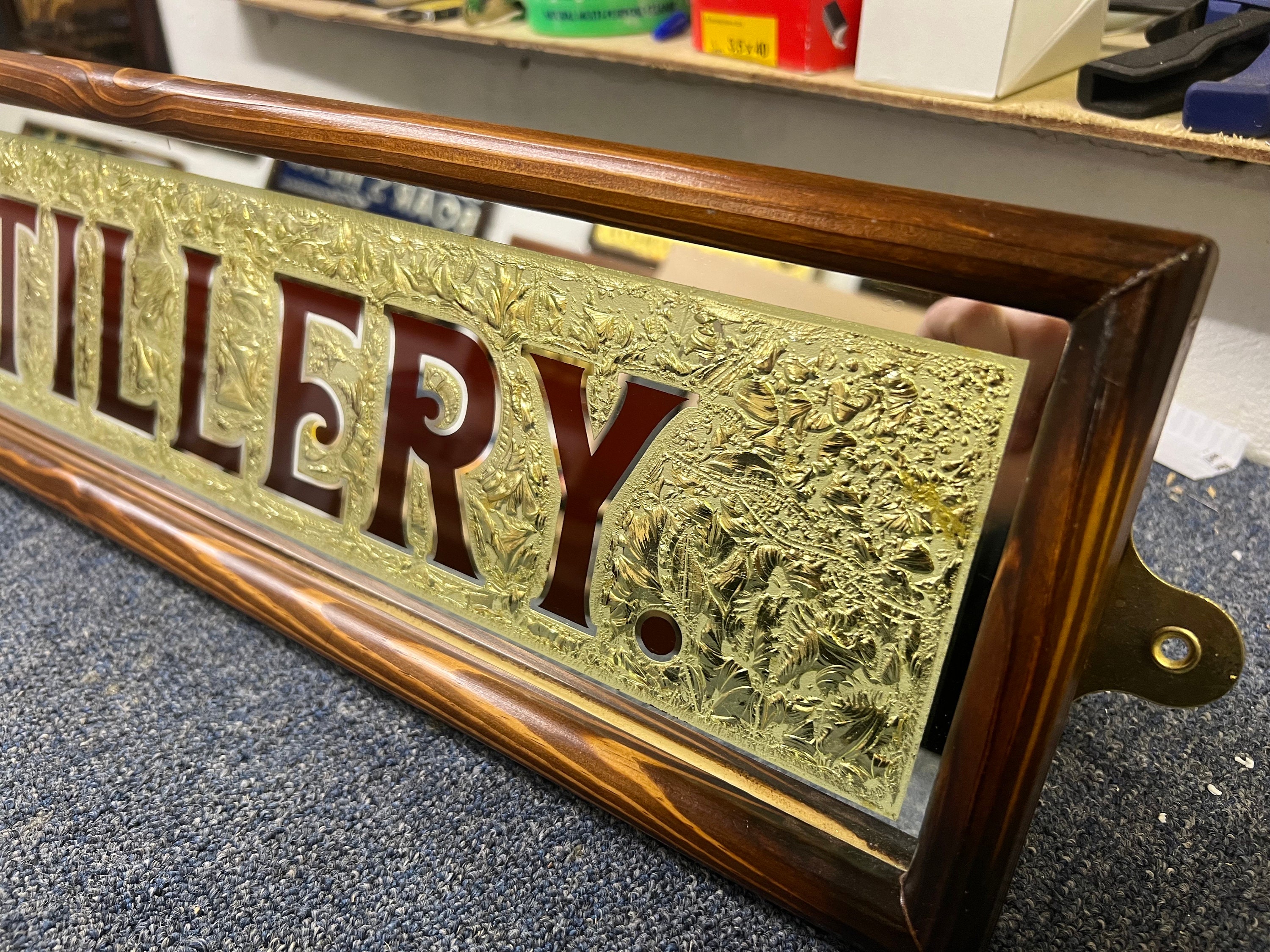 Nuns Island Distillery , Reverse Painted , Goldleaf Irish Pub , Bar ...