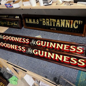 Guinness Hand Lettered Wooden Sign . - Etsy