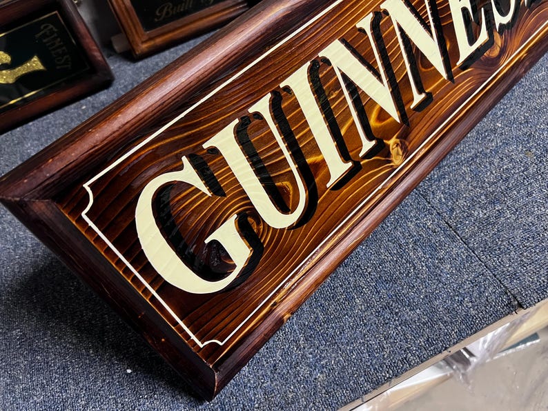 Guinness Stout , Hand Lettered Wooden Pub/bar/mancave Sign . - Etsy