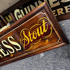 Guinness Stout , Hand Lettered Wooden Pub/bar/mancave Sign . - Etsy
