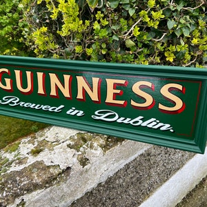 Guinness Hand Lettered Wooden Irish Pub/bar/mancave Sign . - Etsy