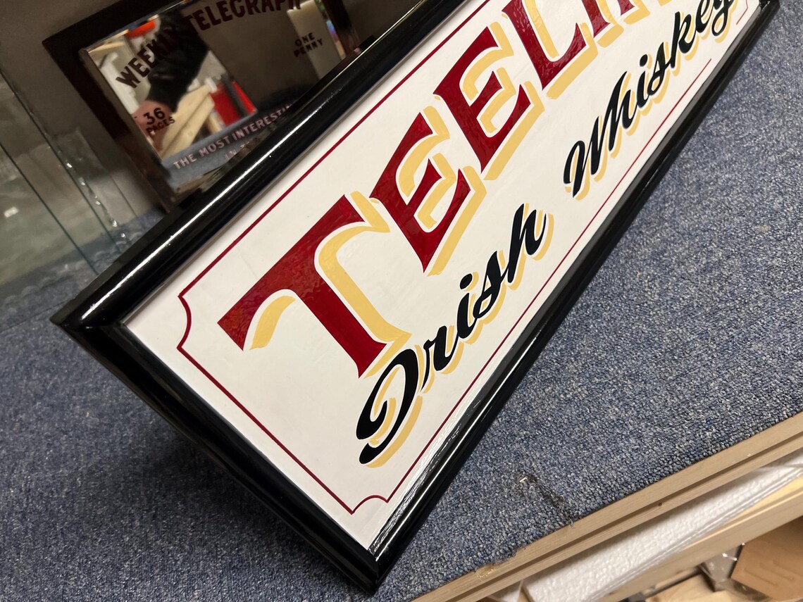 Teeling Irish Whiskey , Traditionally Hand Lettered Wooden Pub/bar ...