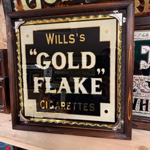 Vintage Style Wills’s Gold Flake Cigarettes , Reverse Painted 22kt ...
