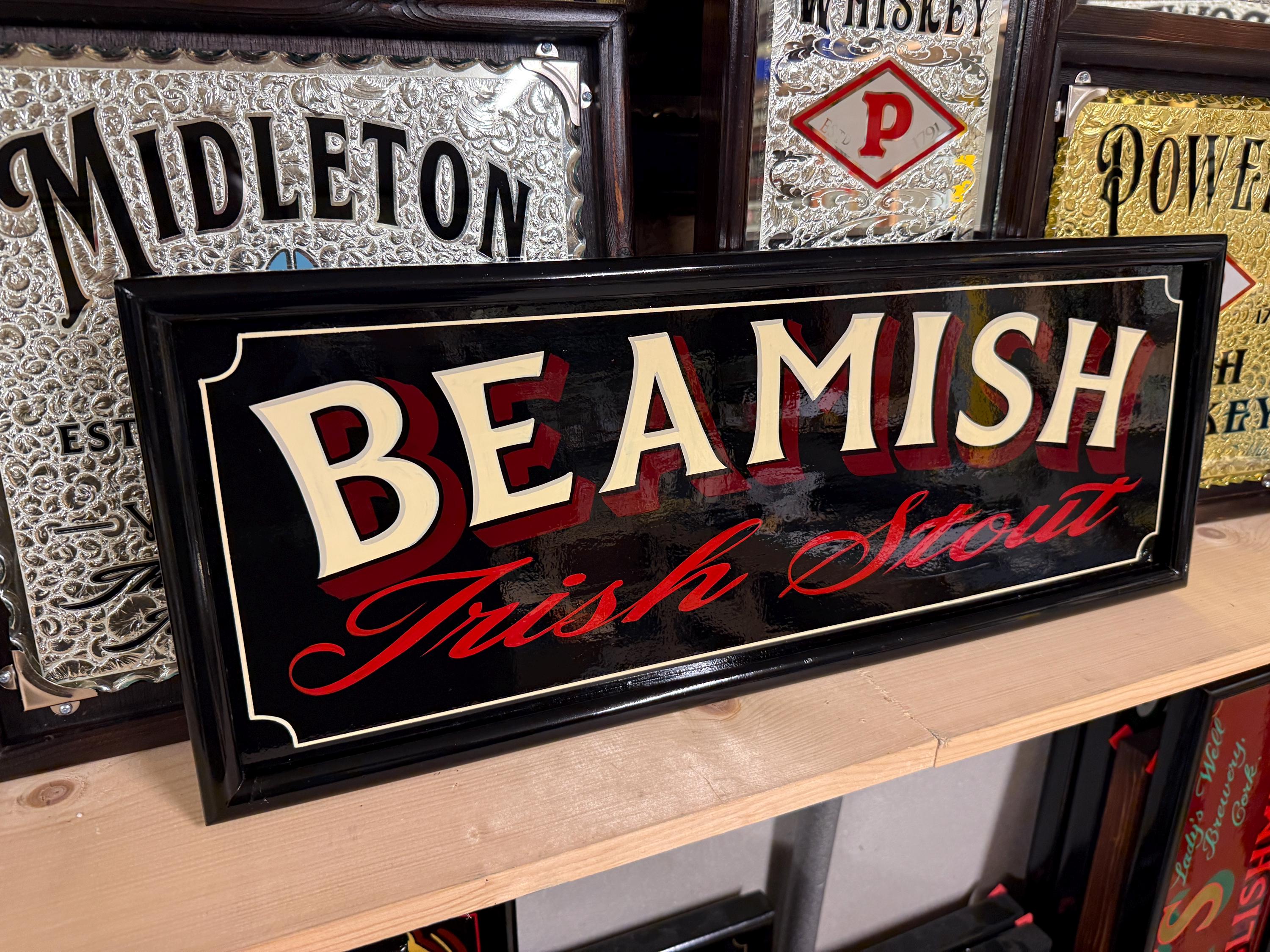 Beamish Irish Stout , Hand Lettered Wooden Irish Pub / Bar / Mancave ...