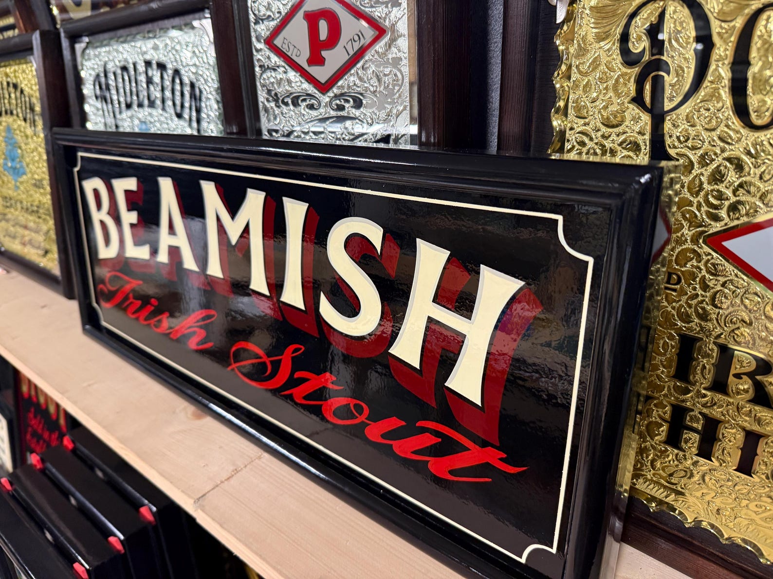 Beamish Irish Stout , Hand Lettered Wooden Irish Pub / Bar / Mancave ...