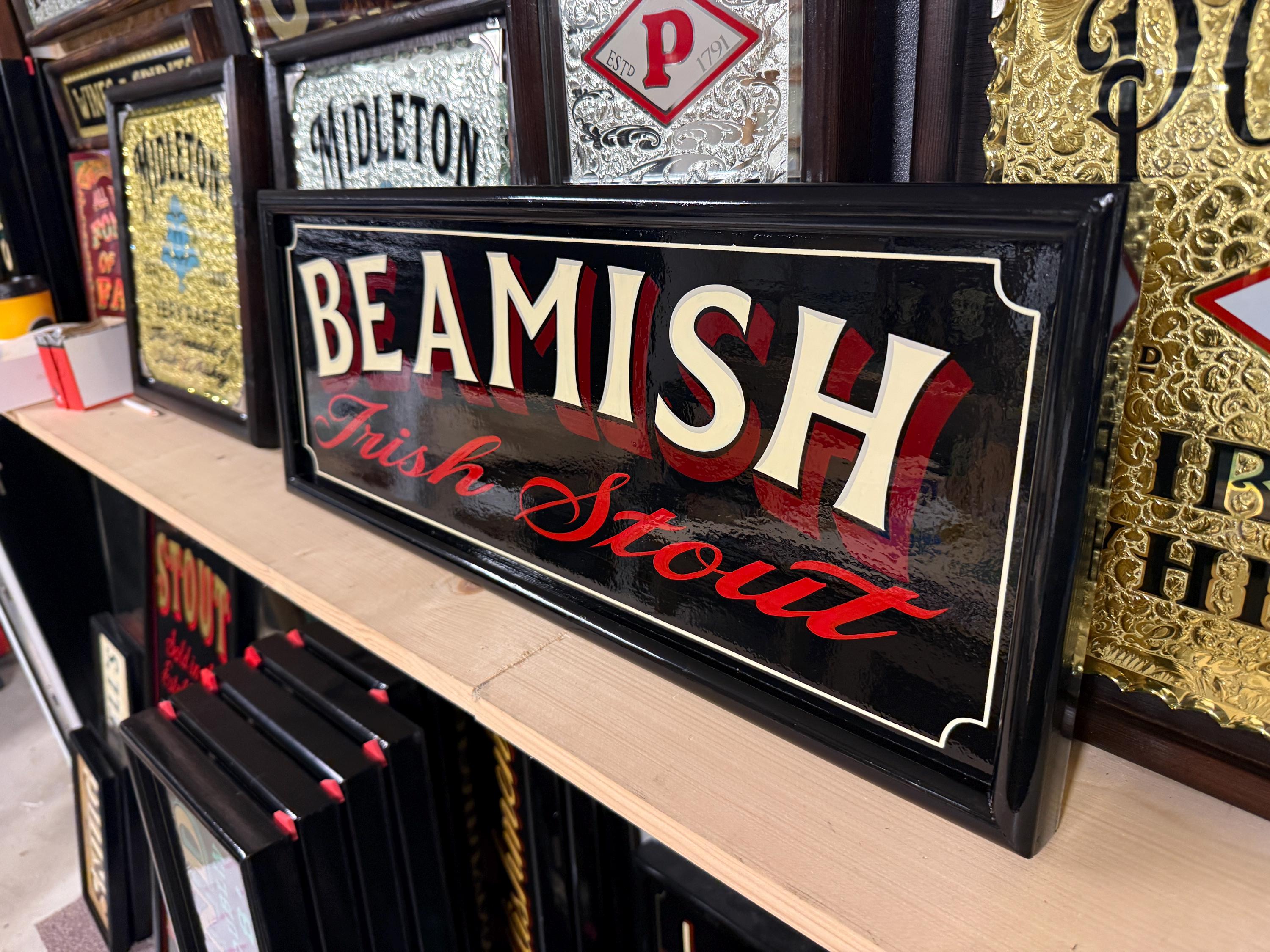 Beamish Irish Stout , Hand Lettered Wooden Irish Pub / Bar / Mancave ...