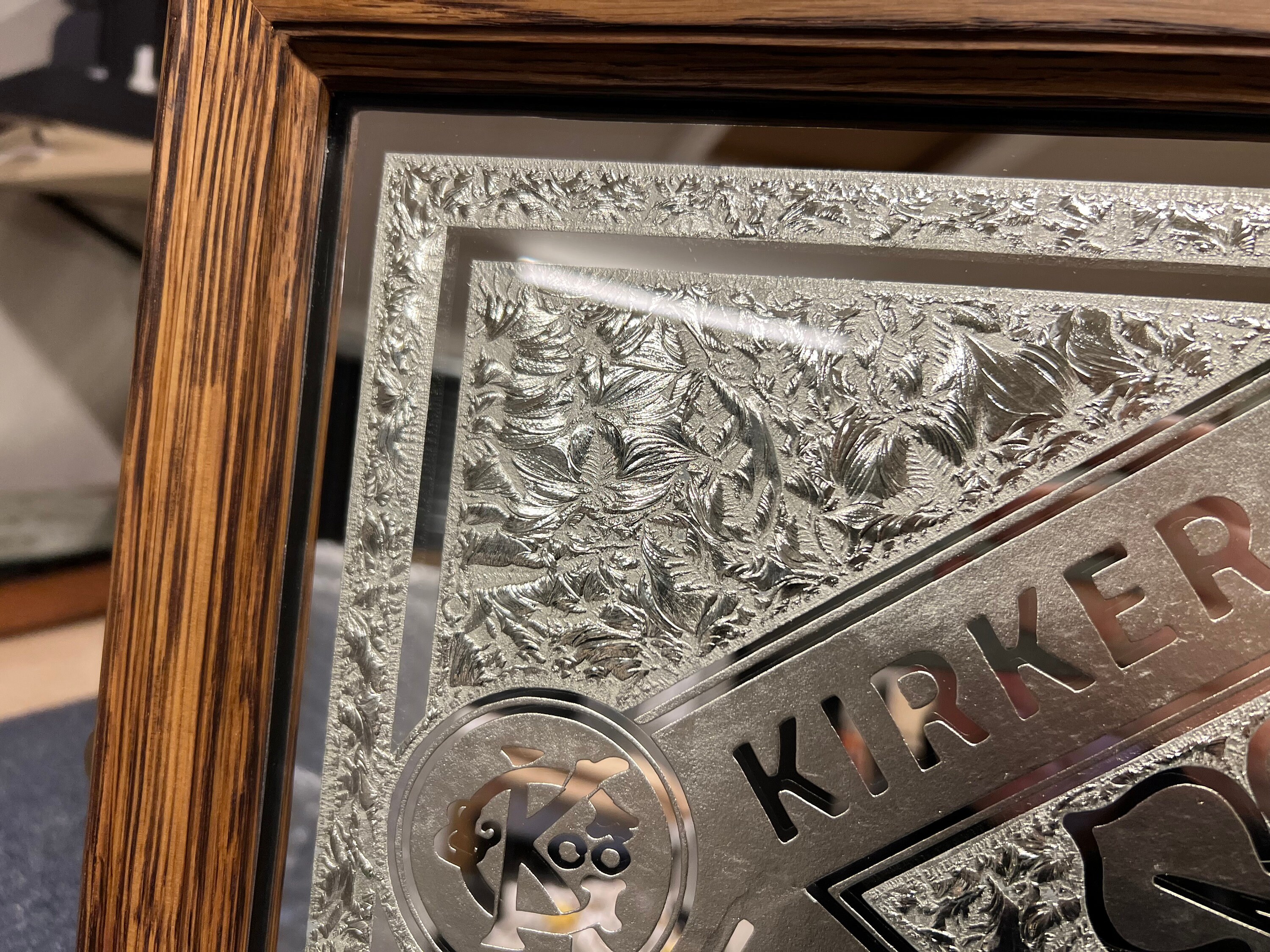 Kirker & Greer Whiskey Ltd Glue Chipped Goldleaf Bar/pub/mancave/office ...