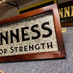 Guinness for Strength , Glue Chipped / Gold Leaf / Reverse Painted Pub ...