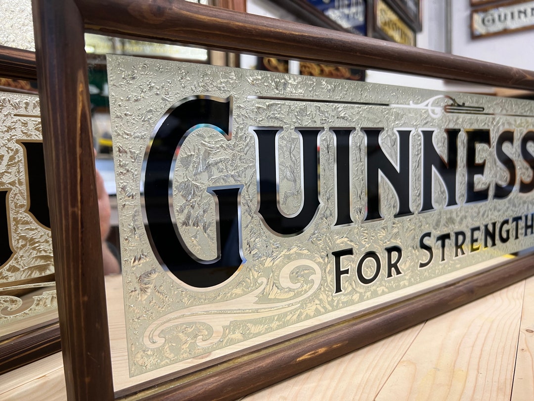 Guinness for Strength Glue Chipped / Gold Leaf / Reverse - Etsy