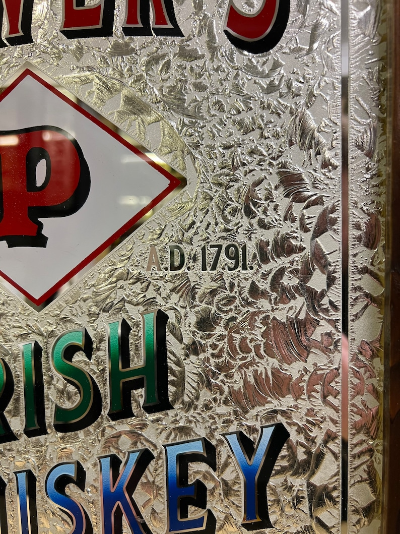 Powers Irish Whiskey Glue Chipped Mirror/glass Sign . - Etsy