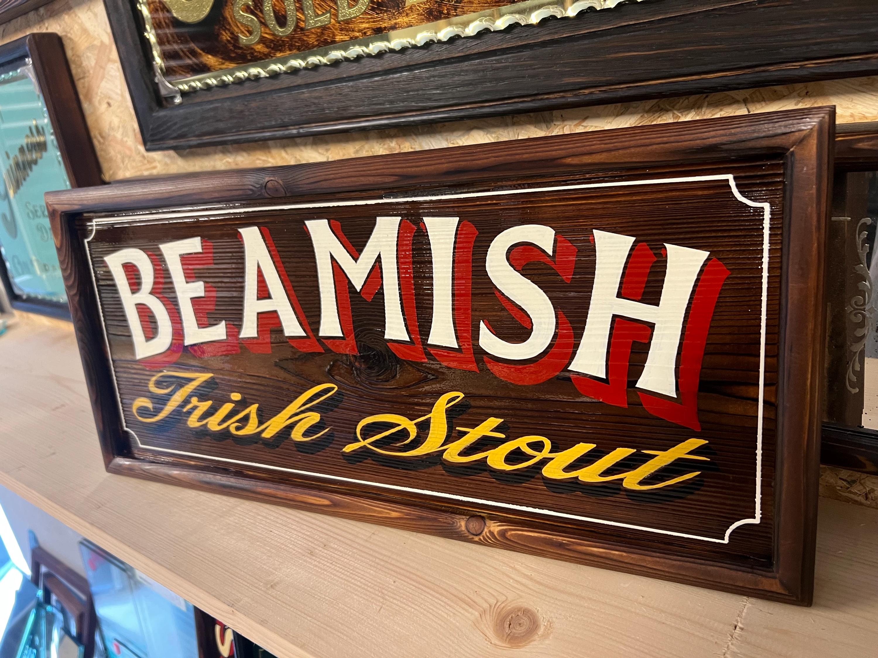 Beamish Irish Stout , Hand Lettered Wooden Irish Pub / Bar / Mancave ...