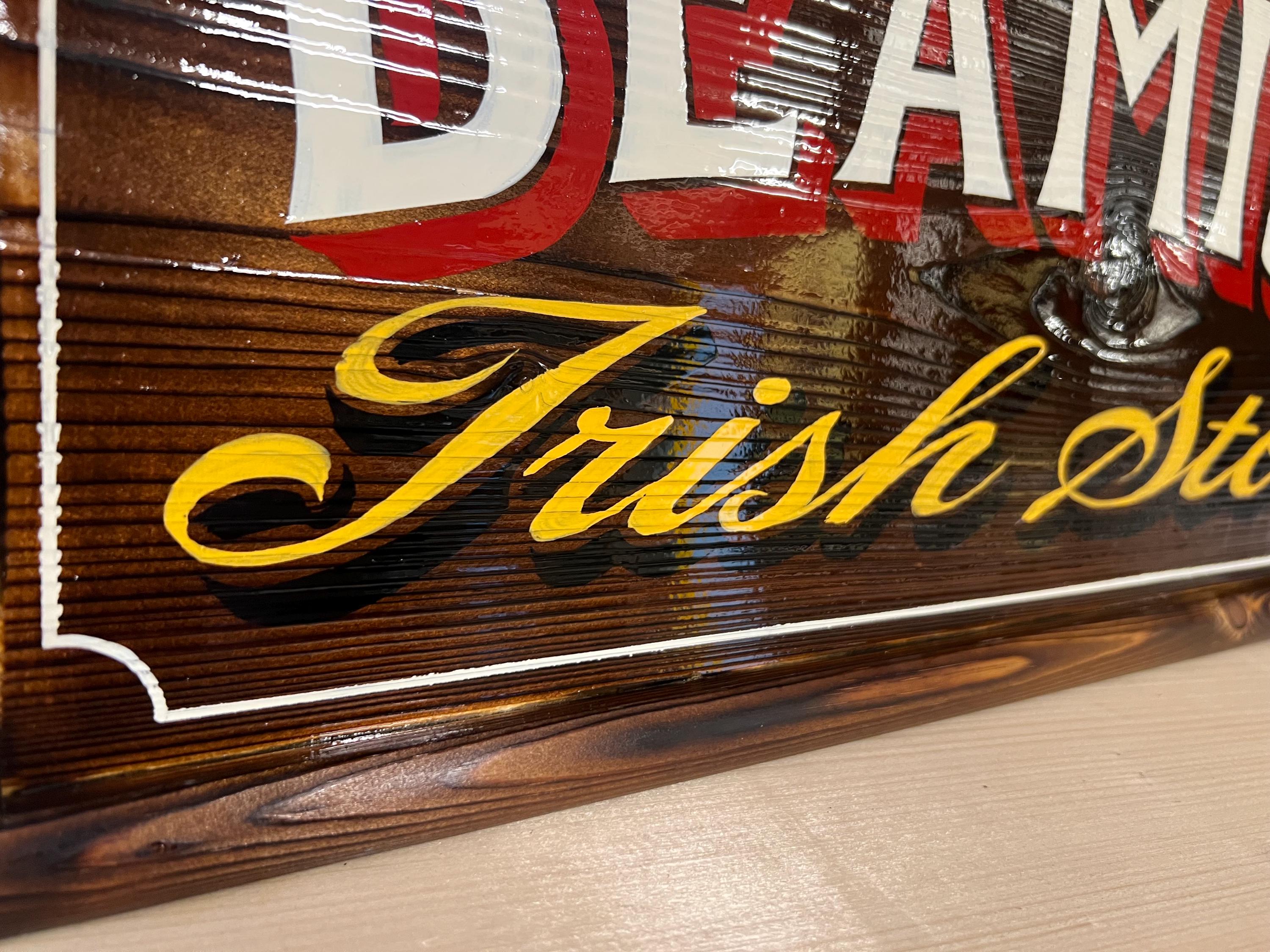 Beamish Irish Stout , Hand Lettered Wooden Irish Pub / Bar / Mancave ...