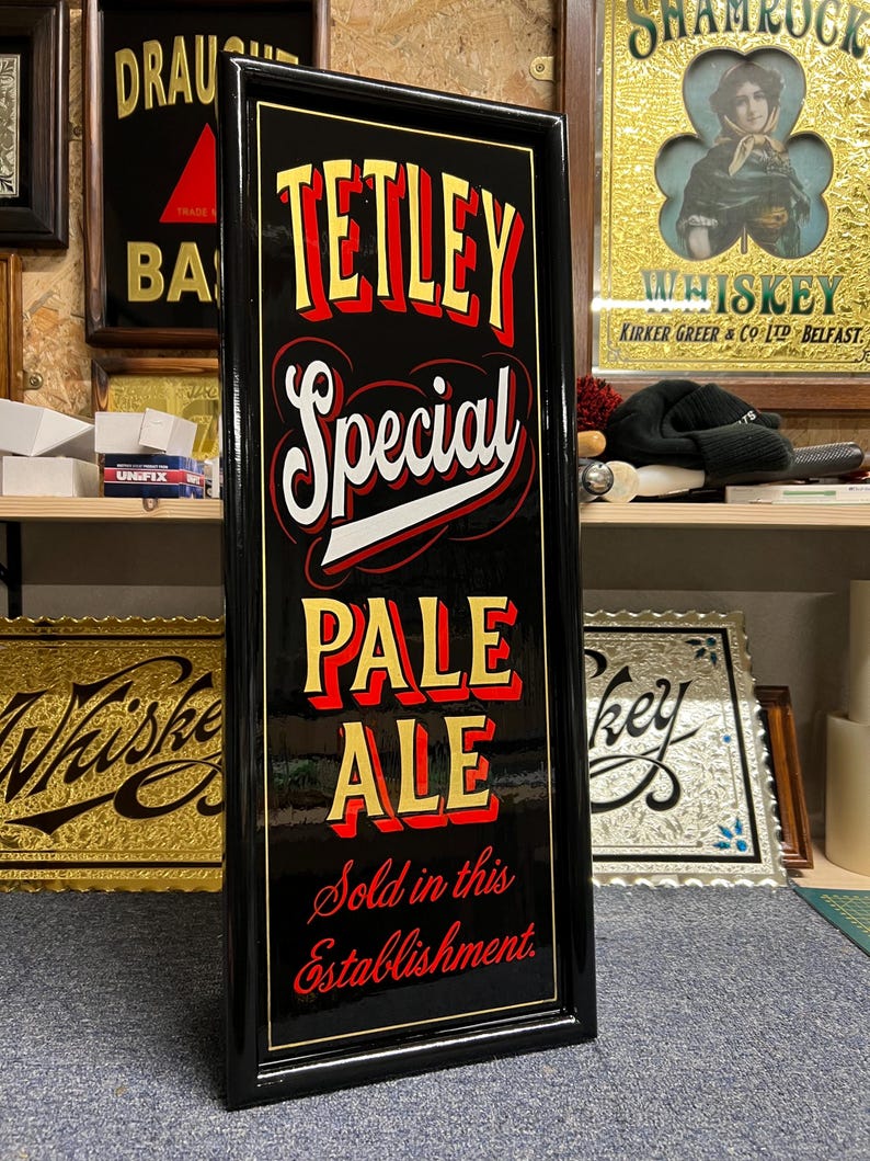 Tetley Ale , Hand Lettered Wooden Pub/bar/mancave Sign. - Etsy
