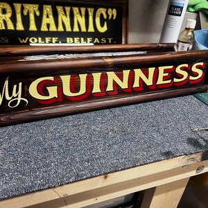 Guinness Hand Lettered Wooden Sign . - Etsy