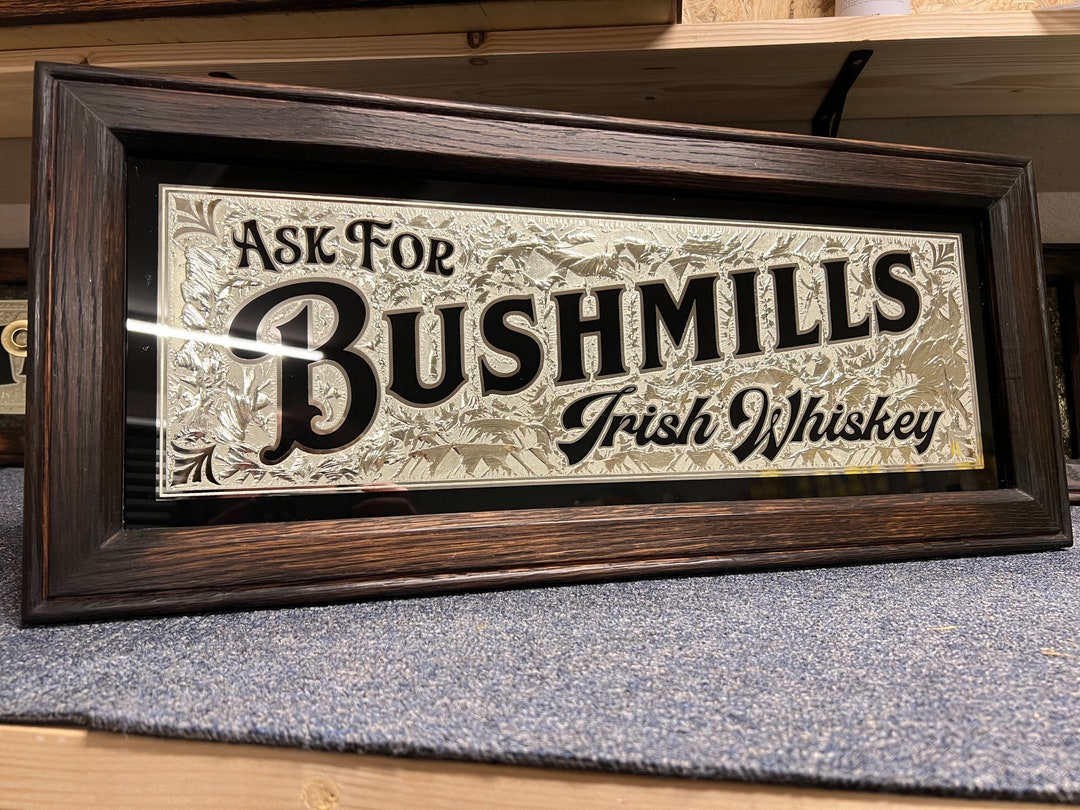 Bushmills Gluechipped, Goldleaf, Bar/pub/mancave Mirror - Etsy