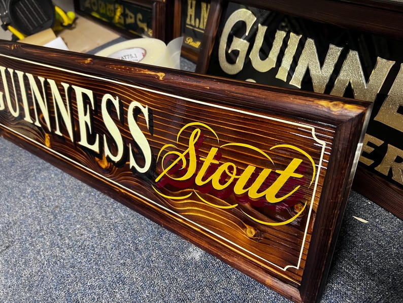Guinness Stout , Hand Lettered Wooden Pub/bar/mancave Sign . - Etsy