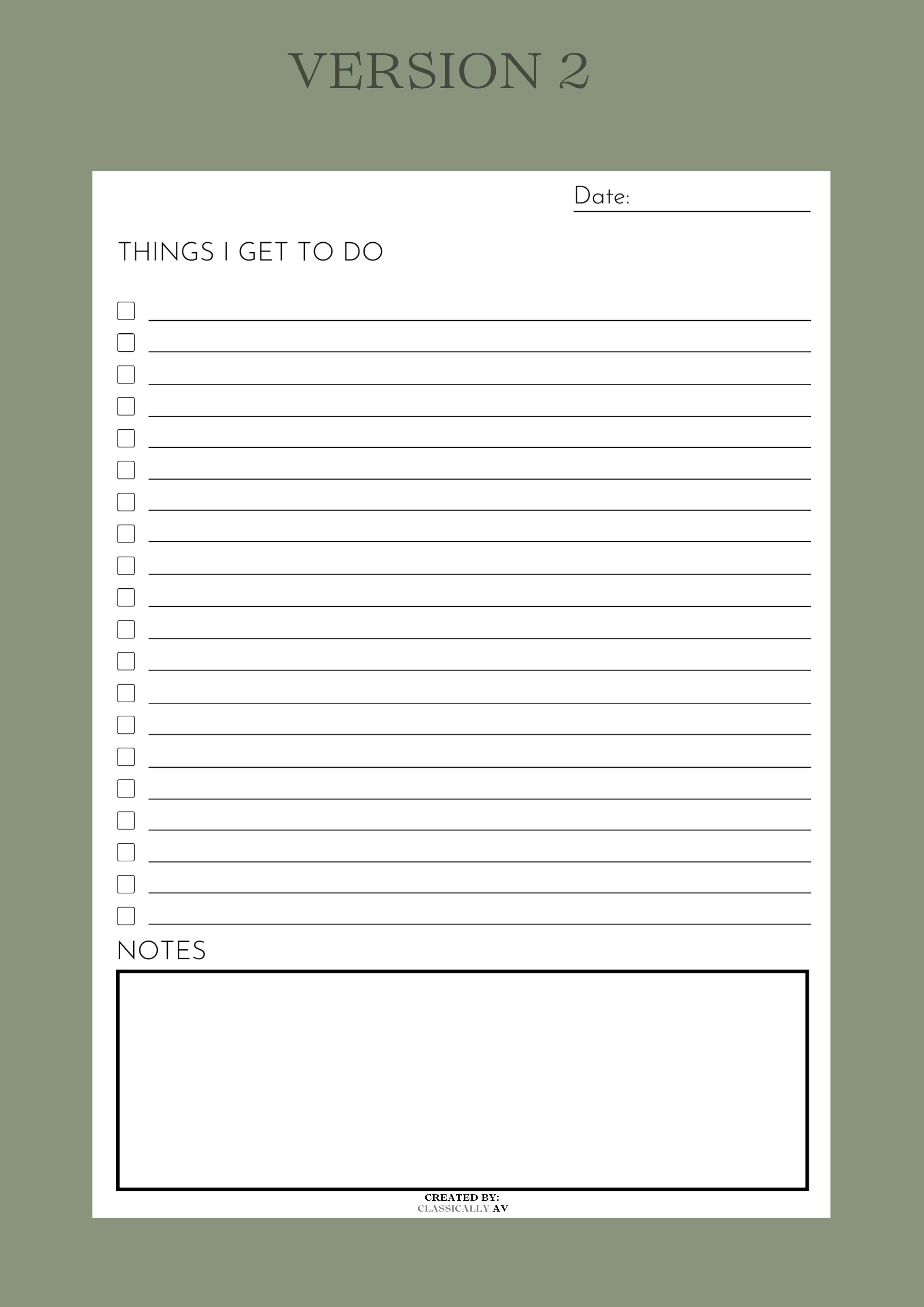 Get to Do List, Printable, Canva Template, To-do List, Minimalist List ...