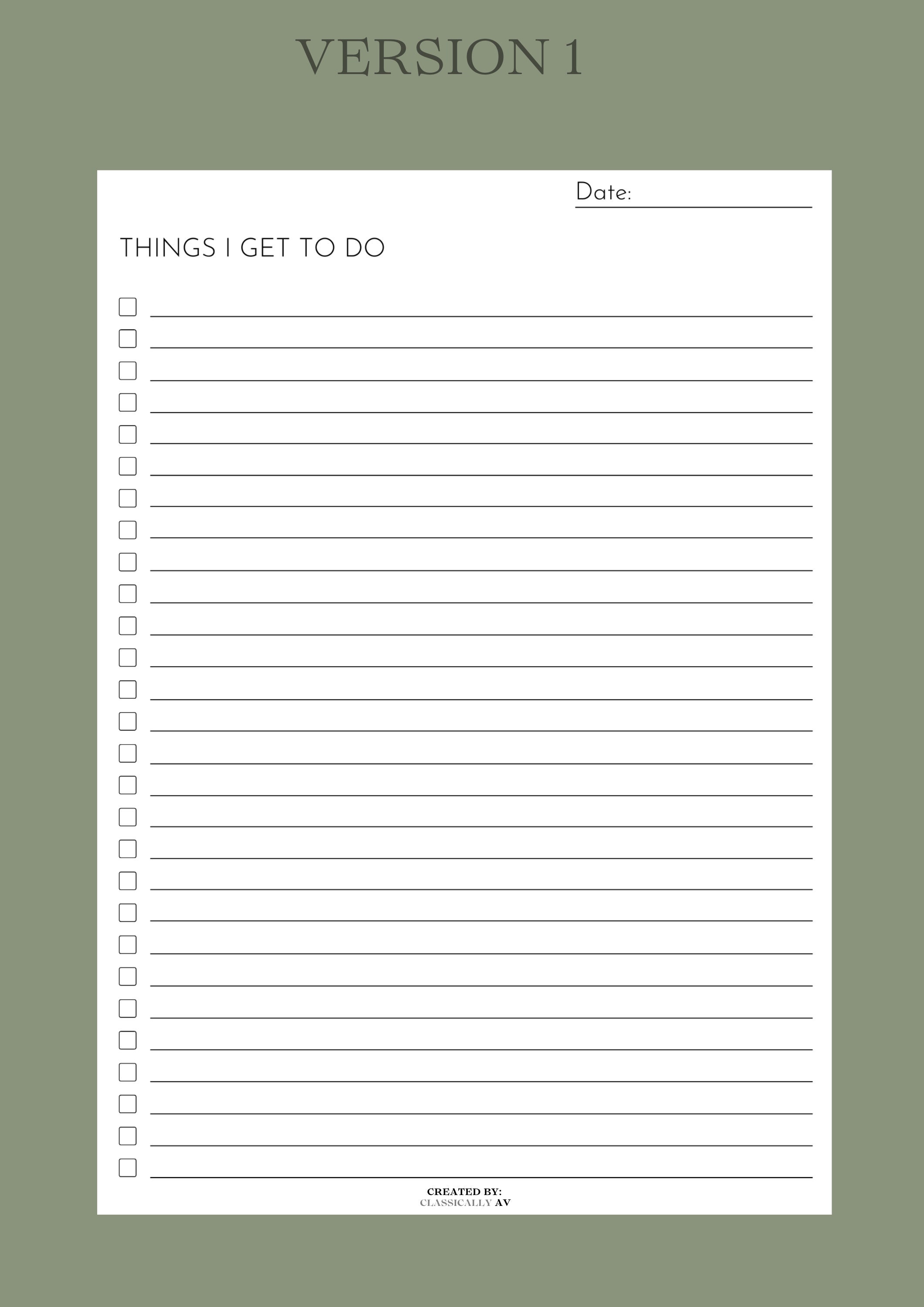 Get to Do List, Printable, Canva Template, To-do List, Minimalist List ...