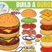 Build a Burger Clip Art - Children's Activities - Fun Clipart - Instant ...