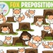 Fox Prepositions / Positional Word Clipart - Prepositions Clipart ...