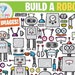 Build a Robot Clipart - Children's Activities - Clipart - Instant ...
