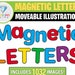 Moveable Magnetic Letters Clipart - 1032 Images - Instant Download ...