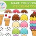 Make Your Own Ice Cream Clip Art - Instant Download - Educational ...