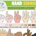 Multicultural Hand Signals Clip Art: Educational Clipart (digital ...
