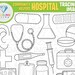 Community Helpers: Hospital Tracing Images Clip Art - Instant Download ...