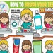 How to Brush Your Teeth Sequence Clipart - Clipart - Instant Download ...