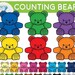 Rainbow Counting Bears Clip Art - Rainbow Clipart - Instant Download ...