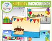 Birthday Backgrounds Clip Art for BOOM CARDS Powerpoint and - Etsy